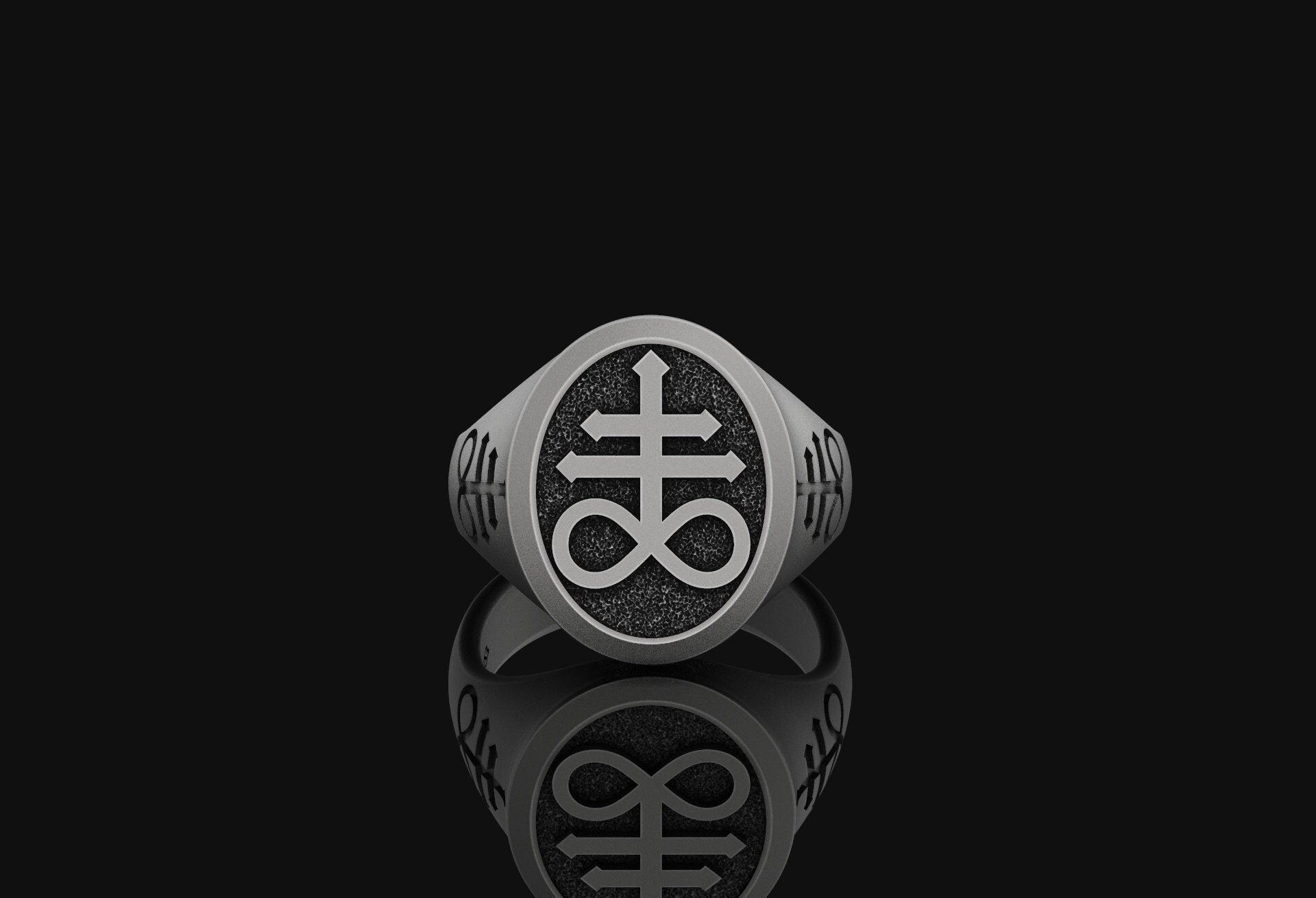 Leviathan Cross Signet 9 1 4 Oxidized Finish
