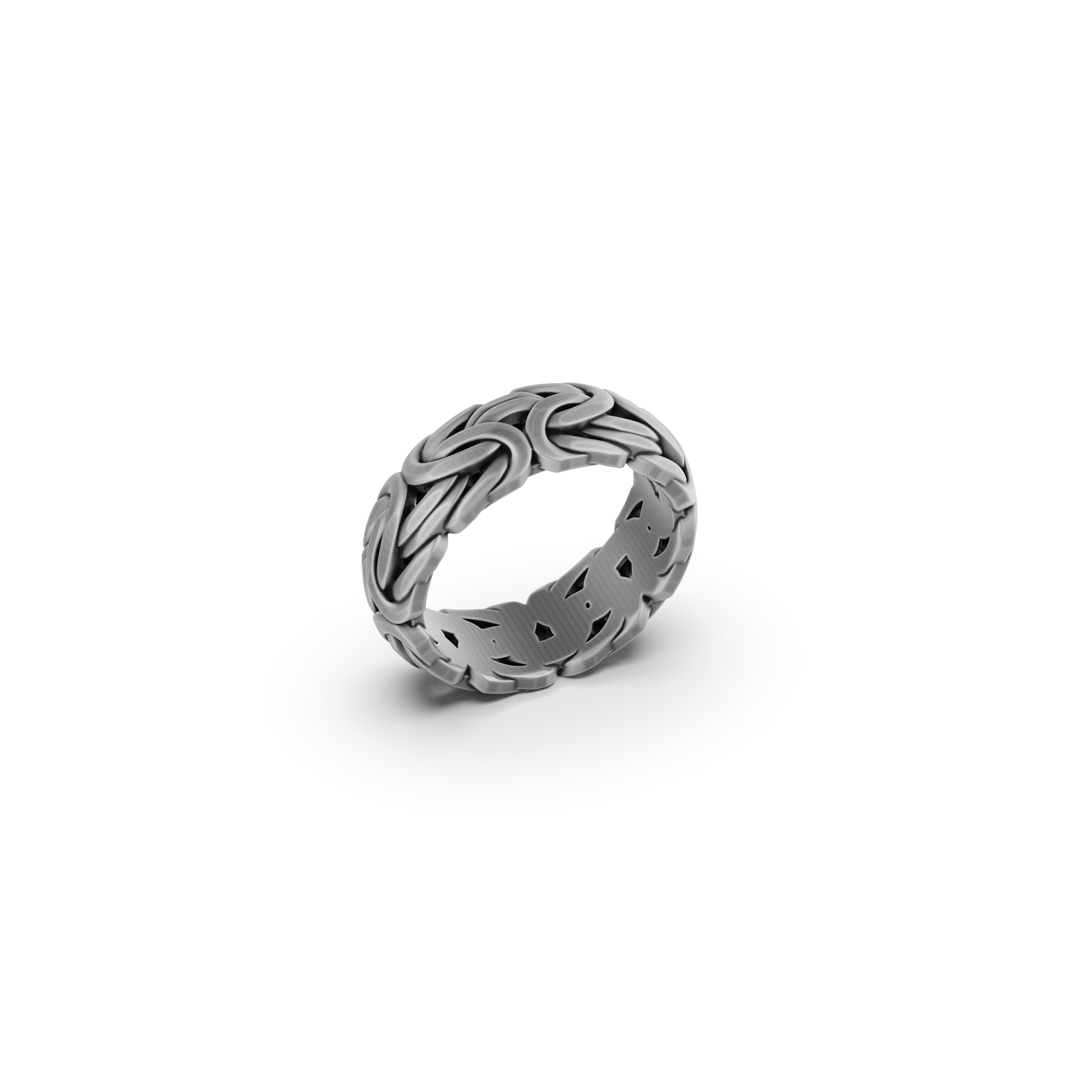 Byzantine Chain Ring | Sterling Silver Braided Band for Men & Women ...