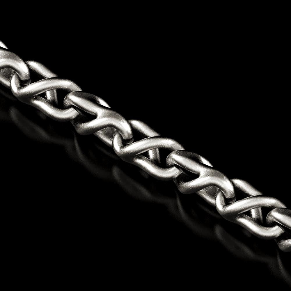 Bold Triangle Link Chain Necklace – Solid Silver Geometric Statement ...