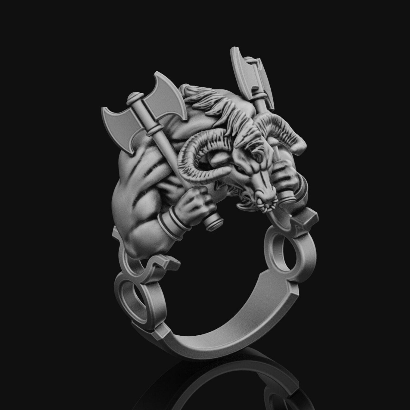 Minotaur Ring, Sterling | Angelios Jewelry