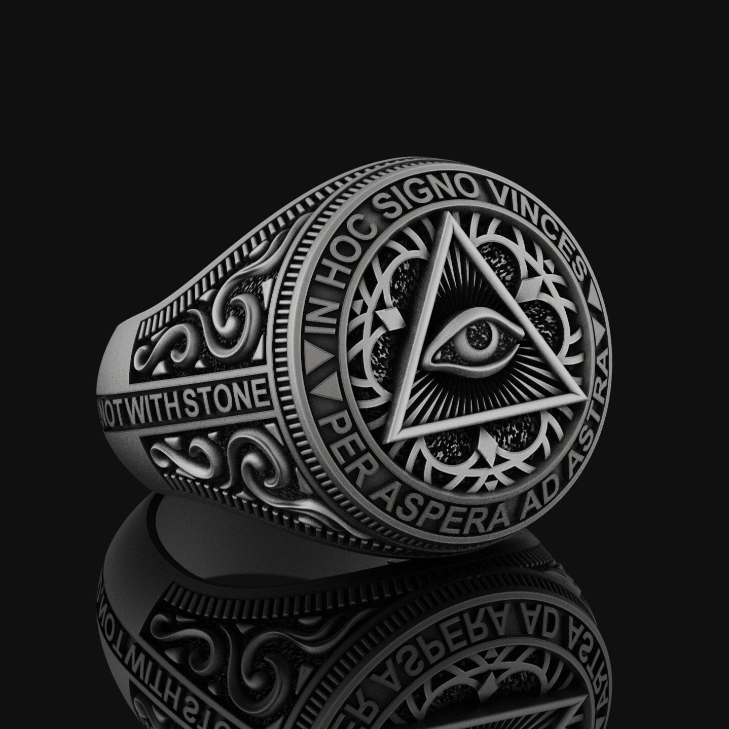 Masonic Symbol Ring, Freemasonry Ring, Unique Mason Ring, Handcrafted ...